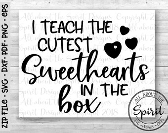 SVG Teacher Valentines day svg digital file Cricut svg cutting | Etsy
