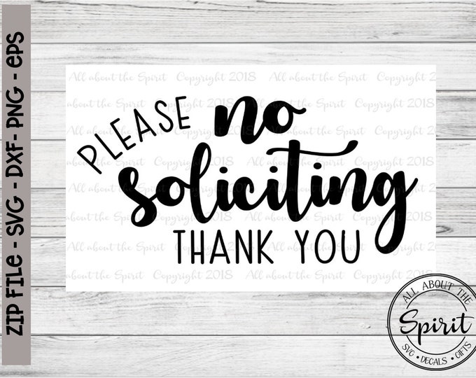 SVG Cutting File No Soliciting DXF EPS for Cricut Explore, Silhouette ...