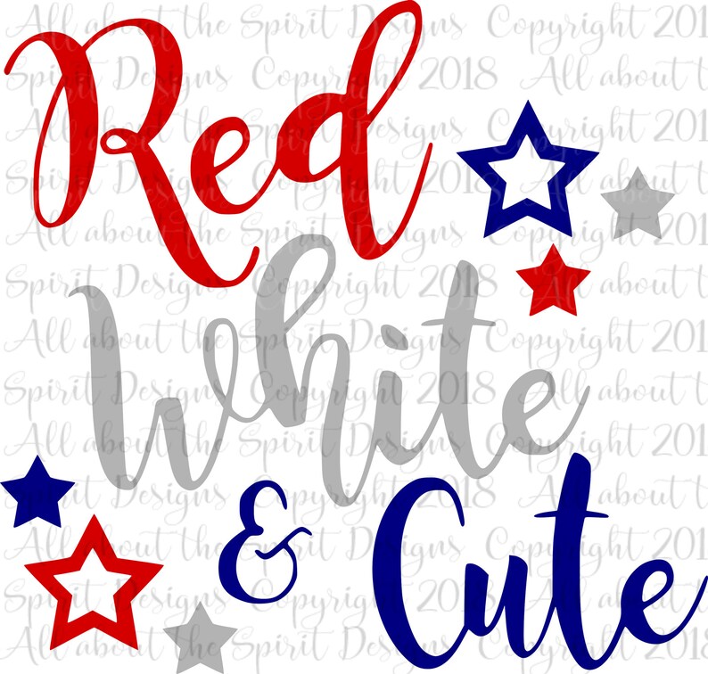 4th of July SVG DXF PNG Happy 4th of July Svg Red White and Cute Svg ...