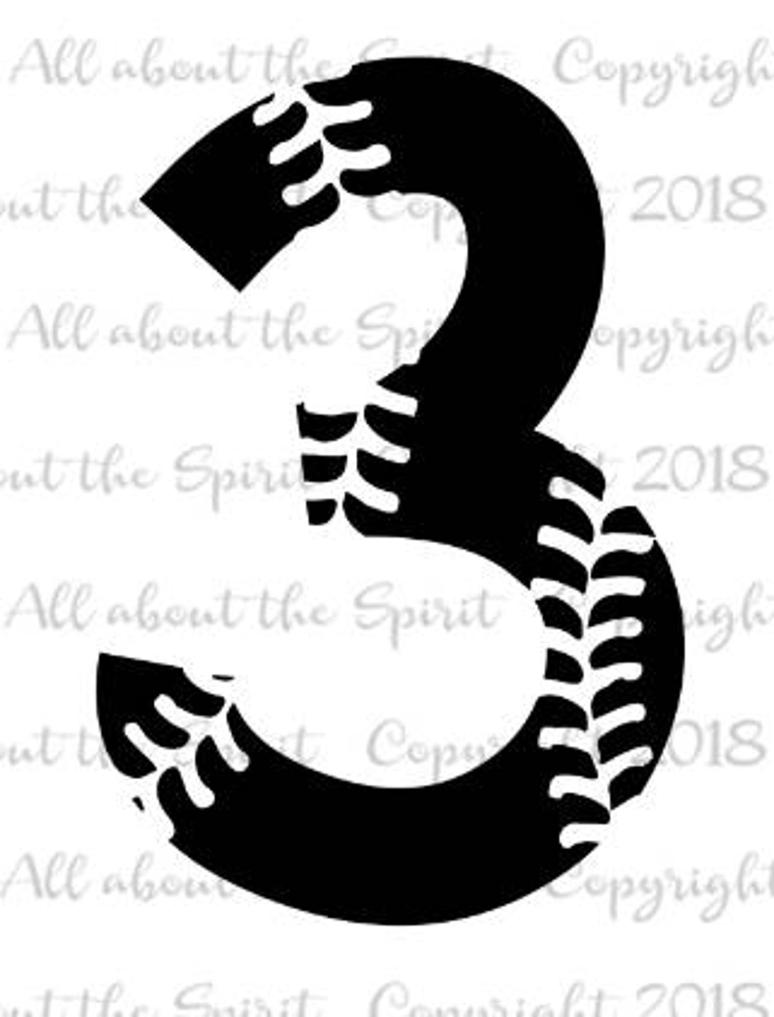 SVG Baseball / Softball Numbers Cricut Svg Silouette Dxf | Etsy