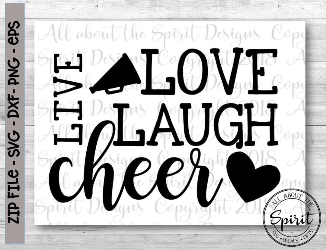 SVG Live Love Cheer Cricut Svg Silhouette Dxf Cheer Svg for Cricut ...