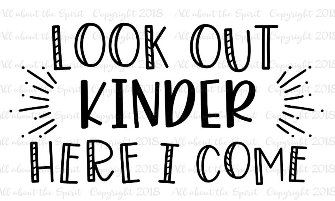 SVG Look Out Kinder Cricut Svg Silouette Dxf Kinder Svg Dxf | Etsy