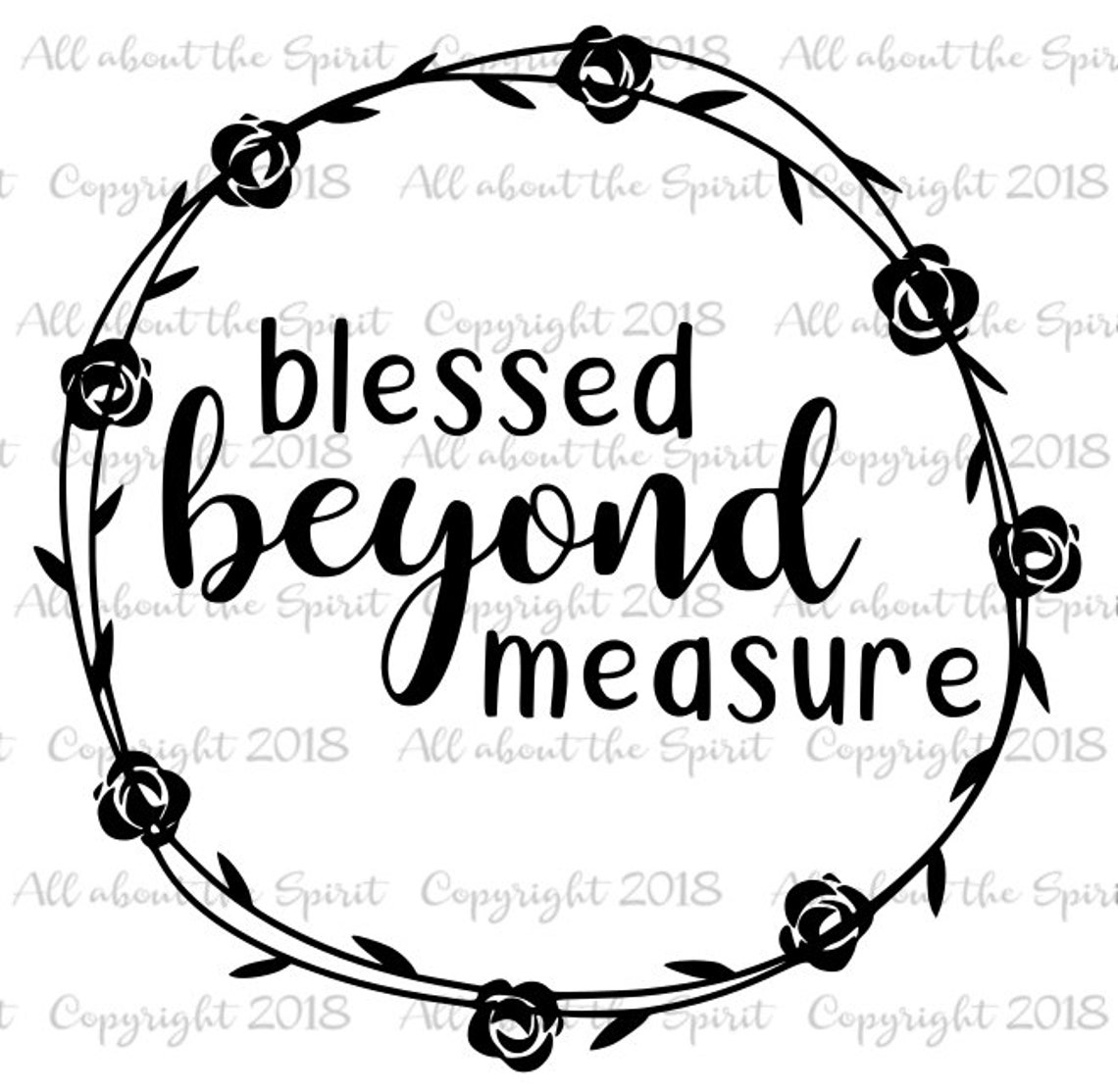 Blessed Beyond Measure SVG, Christian Cricut File (digital Download) - Etsy
