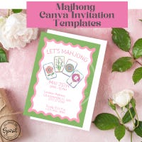 MERRY MAHJONG Christmas Theme Invitation Flyer or Invitation Digital ...