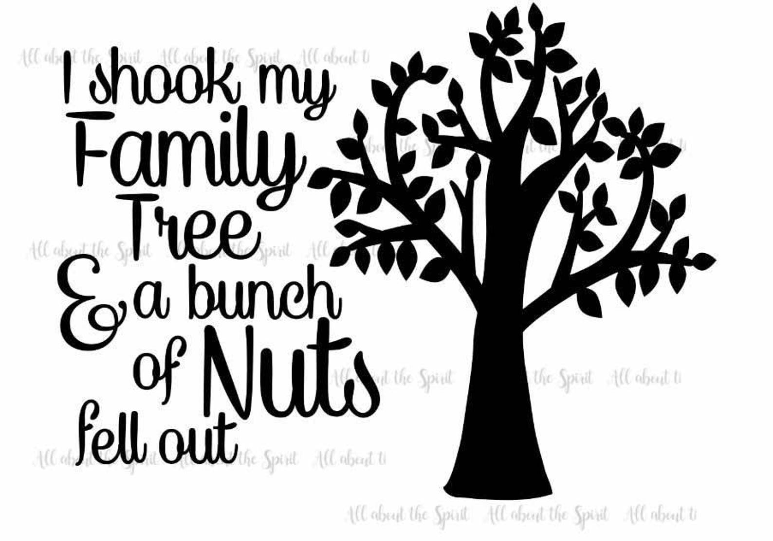 SVG Family Tree and a Bunch of Nuts Cricut Svg File Silouette - Etsy UK