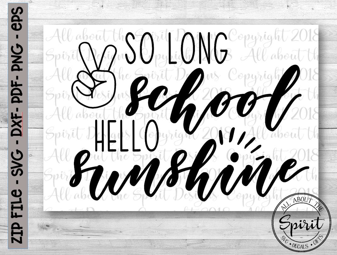 Teacher Summer SVG so Long School Svg Silhouette Dxf Summer - Etsy