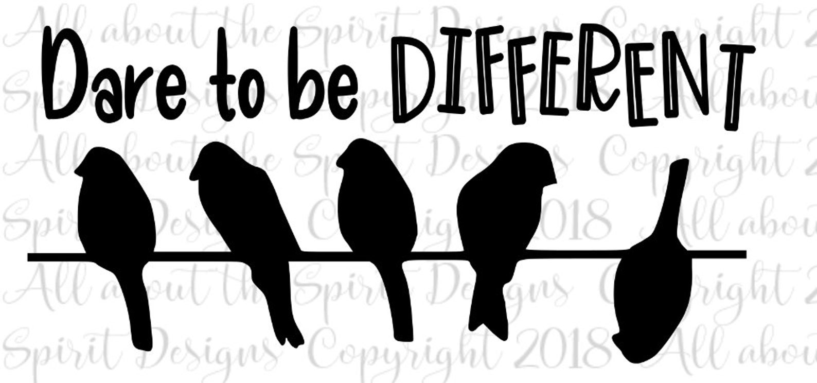 SVG Dare to Be Different Cricut Svg Silouette Dxf Be Different | Etsy