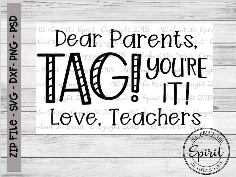 Tag You're It SVG: Summer Teacher Cut File (digital Download) - Etsy