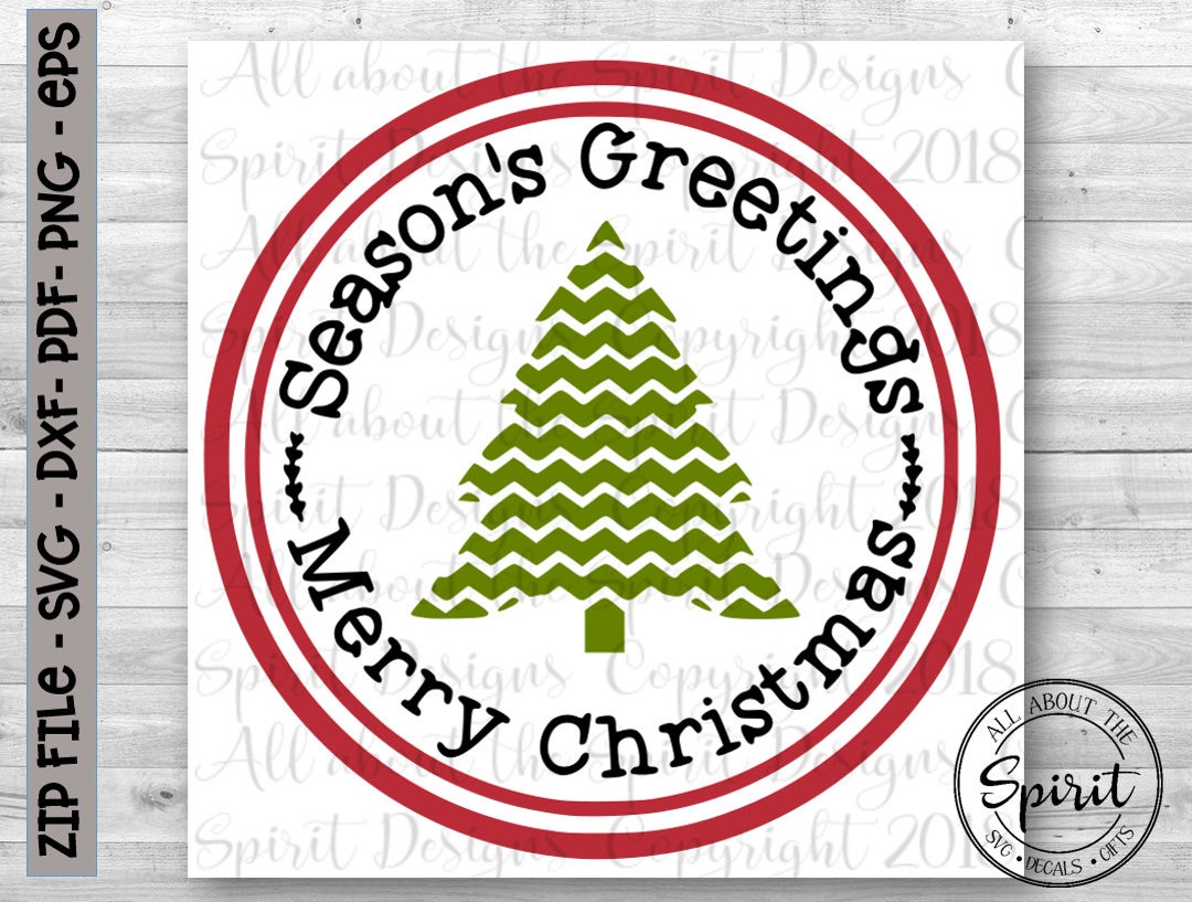 Christmas SVG - Season's Greetings Svg - Christmas Cut File - Christmas ...