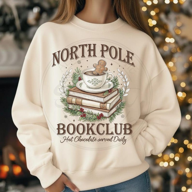 North Pole Book Club Png - High-resolution 300 Dpi PNG, POD and DTF ...