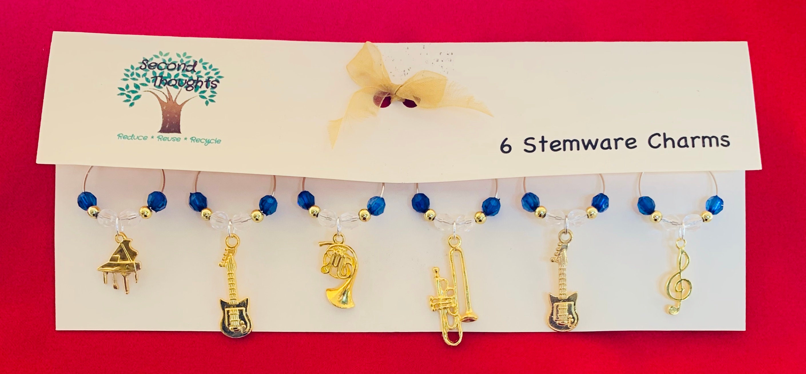Musical Instrument Wine Glass / Stemware Charms - Etsy