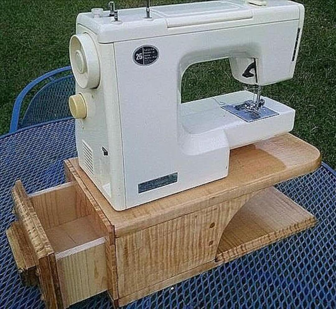 Curly Maple Sewing Machine Riser With Storage Drawer - Etsy
