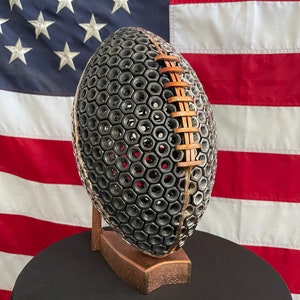 Two Tone Football Sculpture - Etsy