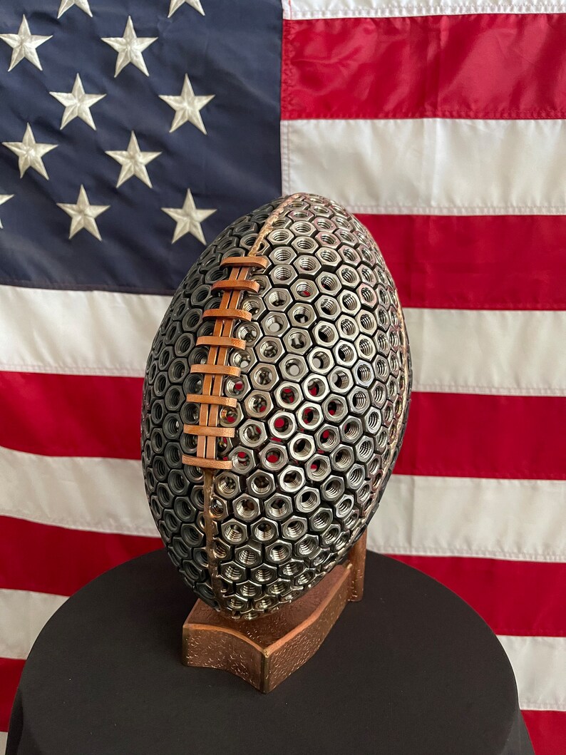 Two Tone Football Sculpture - Etsy