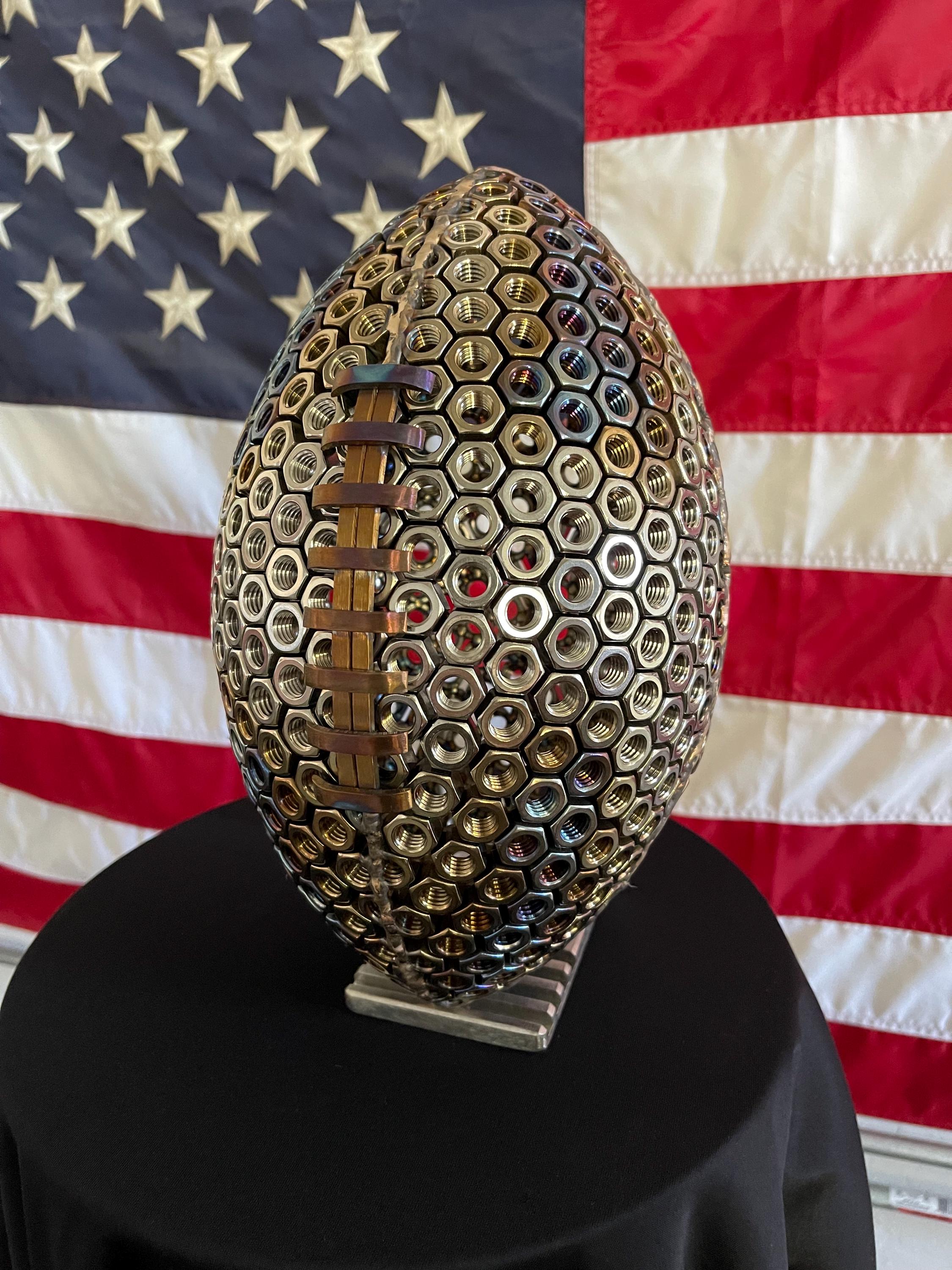 Flamed Stainless Football Art - Etsy