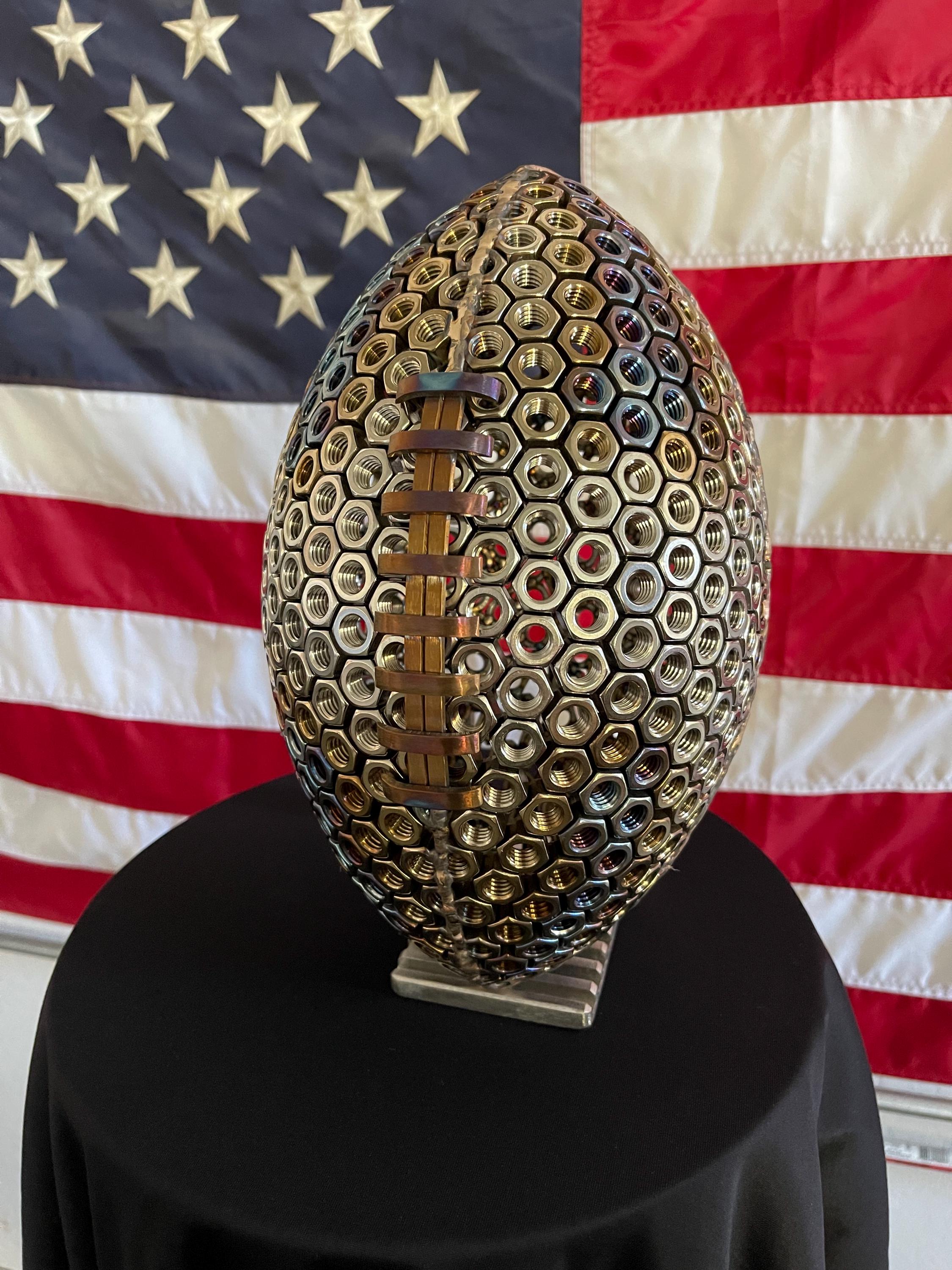 Flamed Stainless Football Art - Etsy