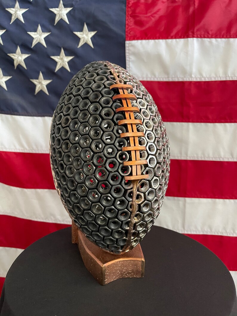 Two Tone Football Sculpture - Etsy