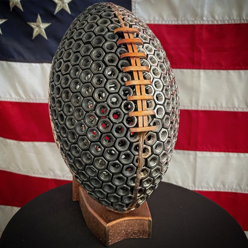 Two Tone Football Sculpture - Etsy