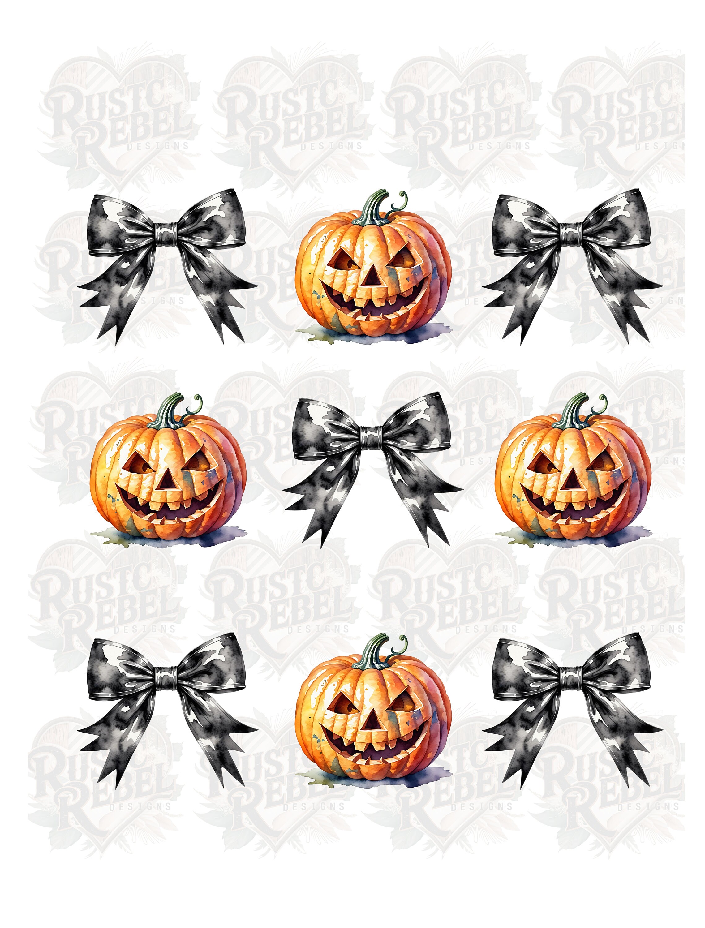 Coquette Bow PNG Halloween PNG Jack O Lantern Pumpkin - Etsy