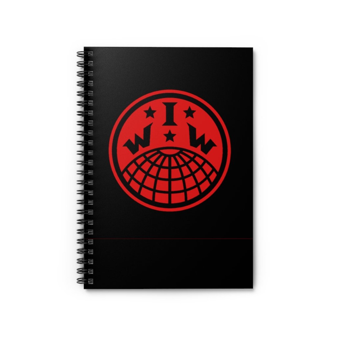 IWW Industrial Workers of the World Red Logo Spiral Notebook - Ruled ...
