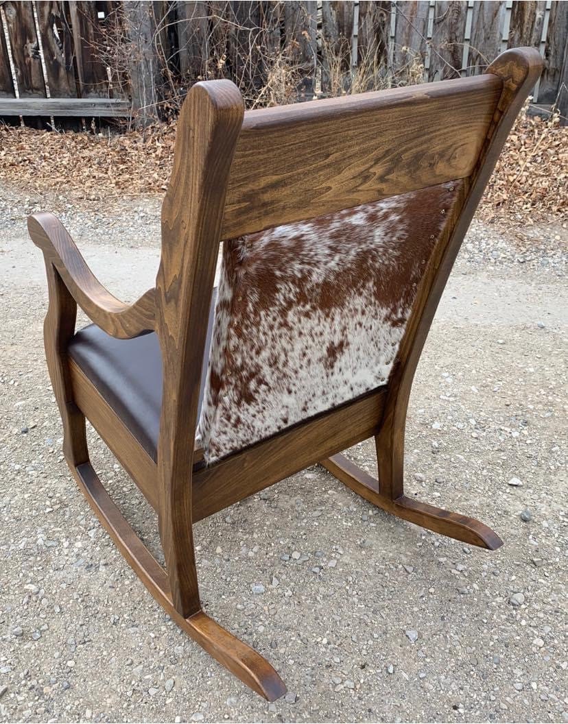 Cowhide Rocker, Handmade Rocker, Custom Rocker, Rocking Chair, Cowhide ...