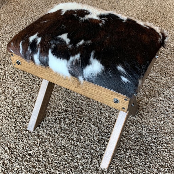Cowhide Bench - Etsy