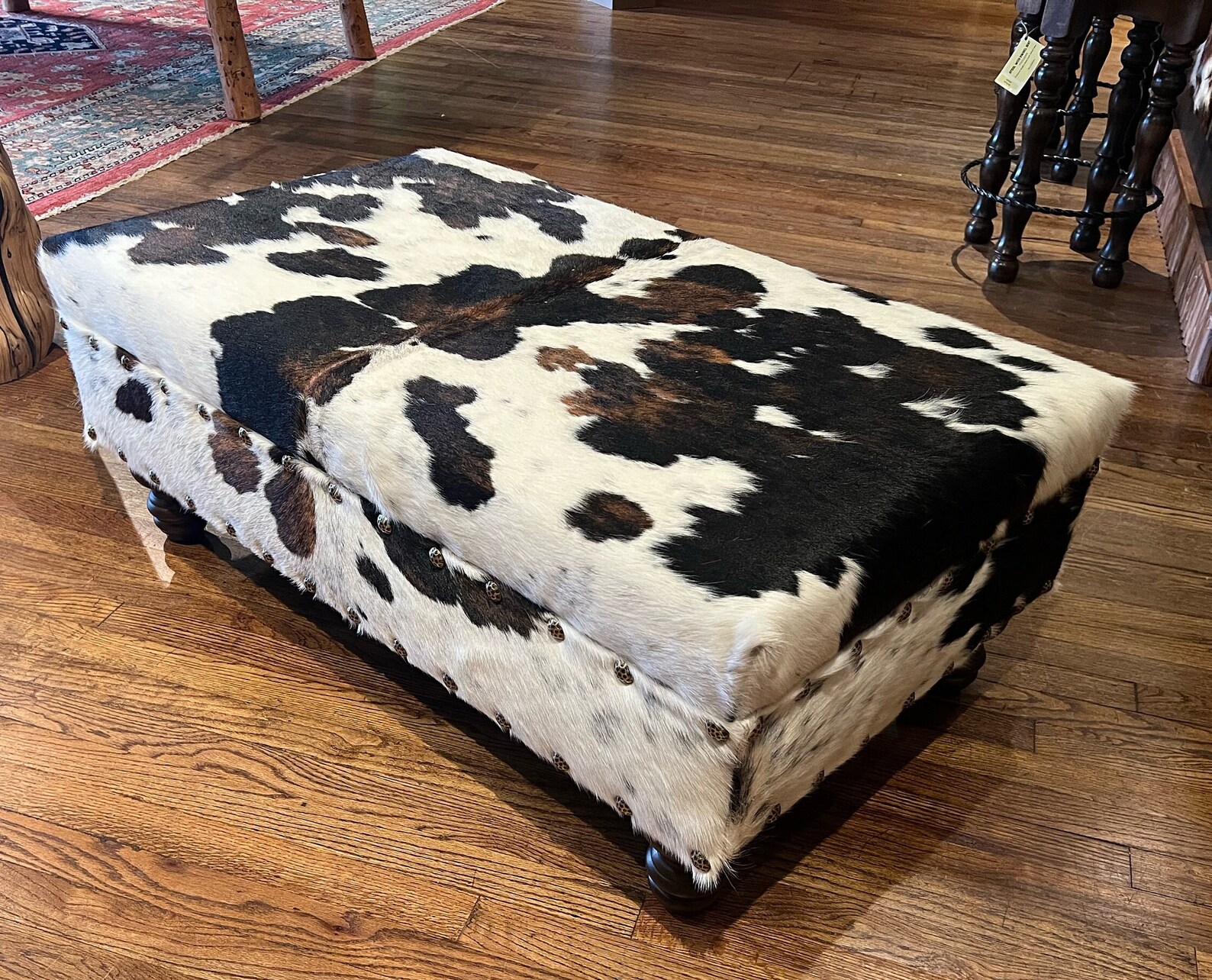 Cowhide Ottoman, Custom Cowhide Ottoman, Extra Large Ottoman, Coffee ...