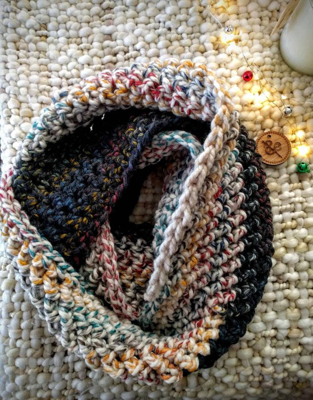 Rainbow scarf Rainbow infinity scarf Infinity scarf Women's scarf ...