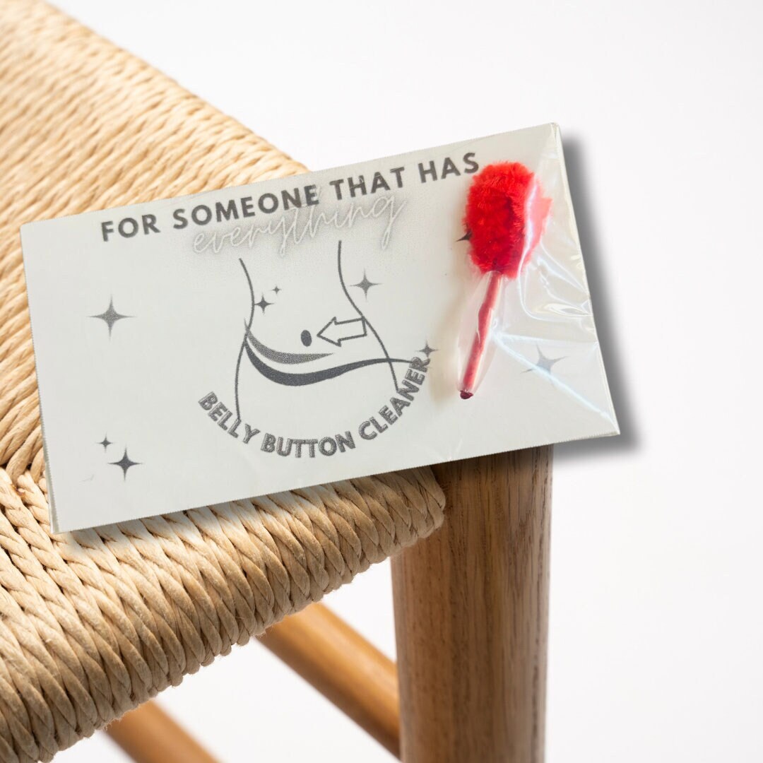 Custom Red Belly Button Lint Brush-stocking Stuffer-gag - Etsy