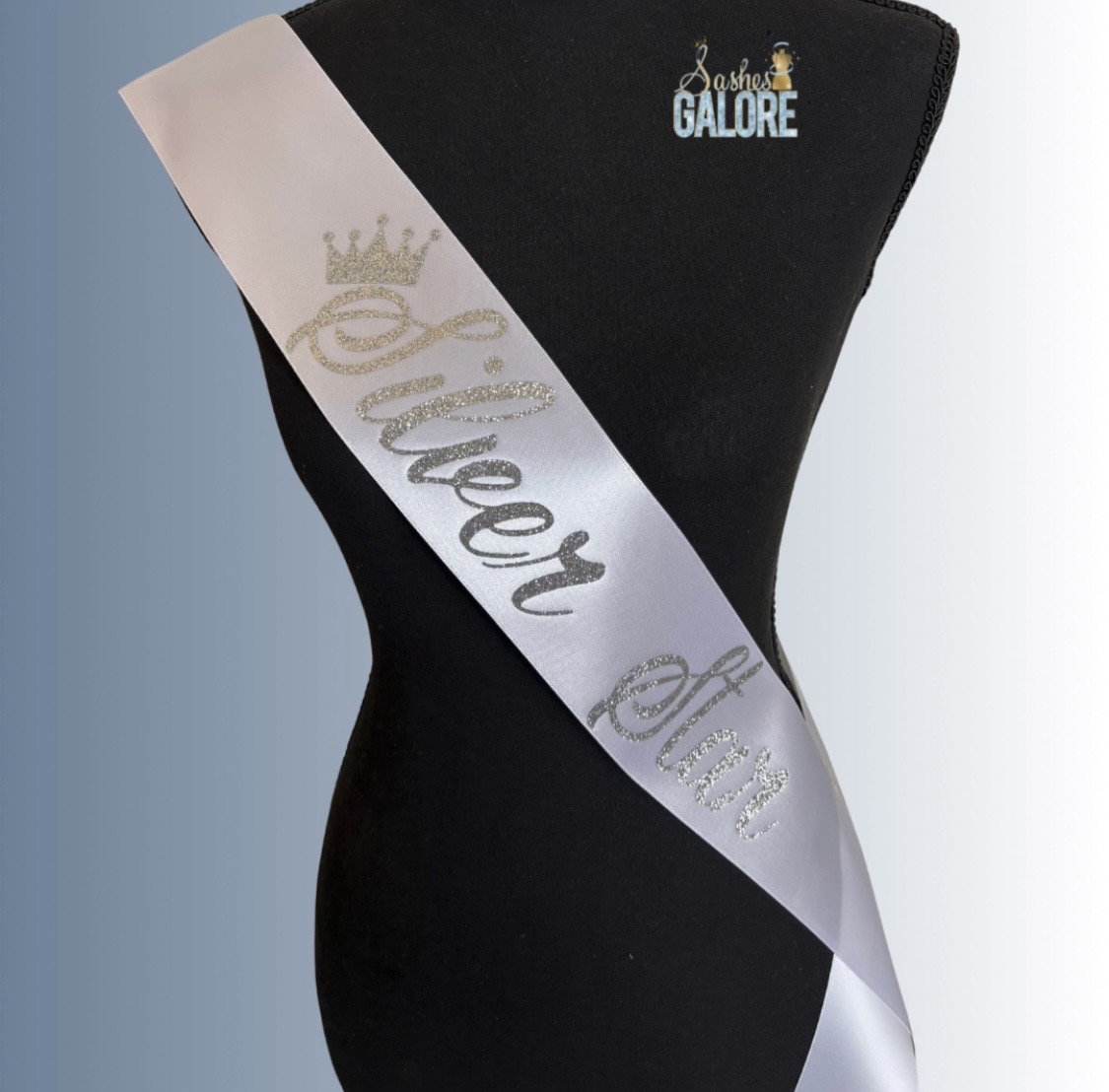 A Personalized Silver Star Sash-silver Soror-sorority-sash With Crown ...
