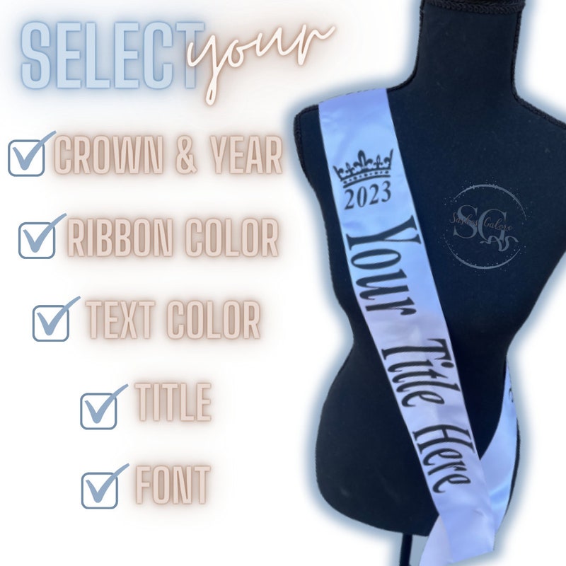 Custom Sash - Etsy
