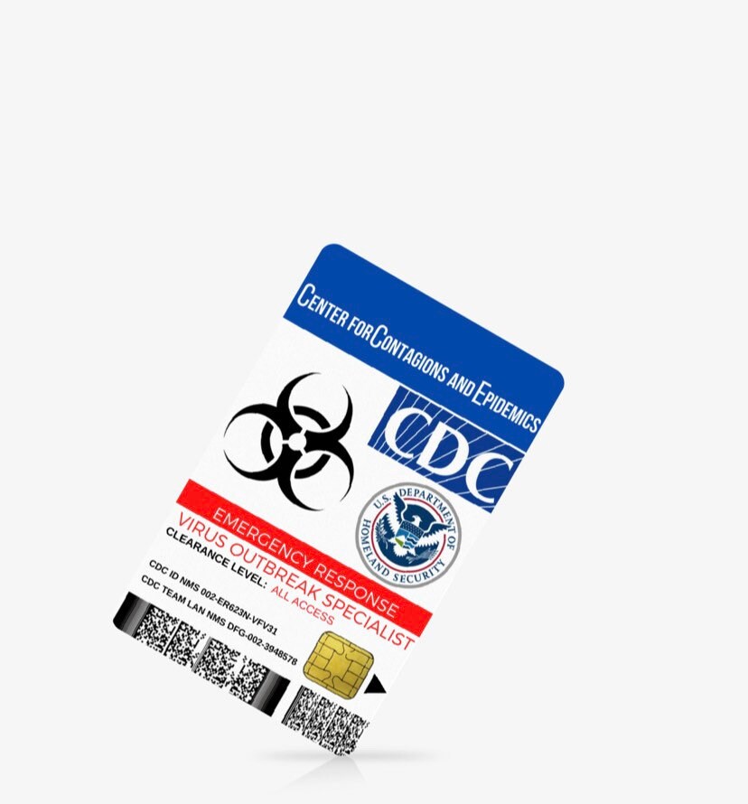 CDC First Response Novelty ID Badge Prop Dead Zombie Costume | Etsy