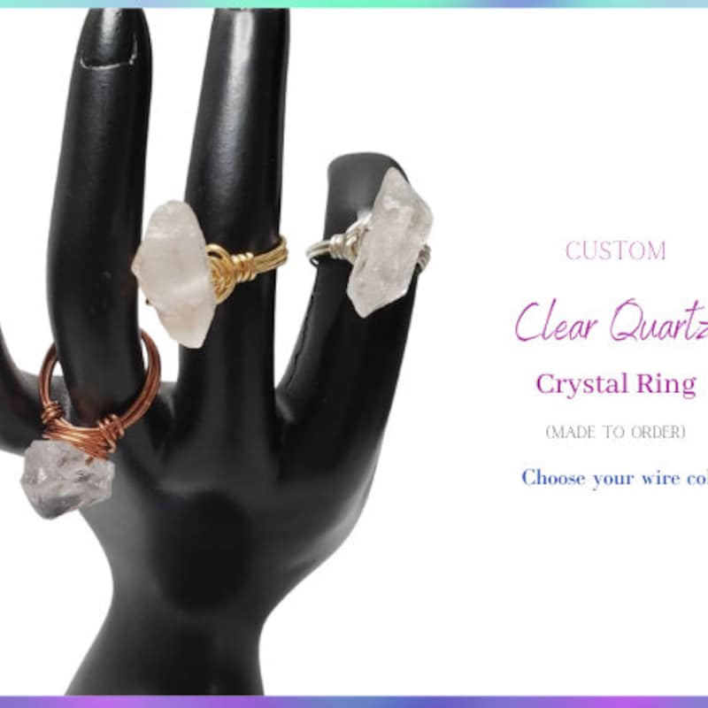 Quartz Crystal Ring - Etsy
