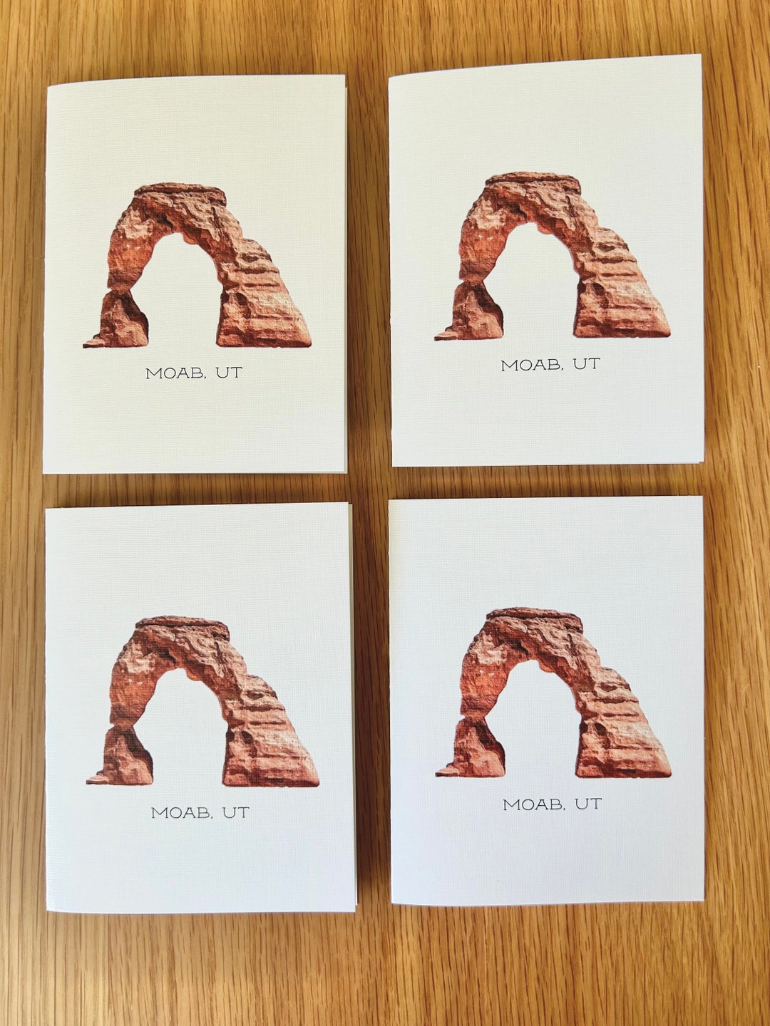 Set of 8 Delicate Arch, Moab Utah Blank Notecards (stationary), With ...