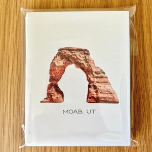 Set of 8 Delicate Arch, Moab Utah Blank Notecards (stationary), With ...