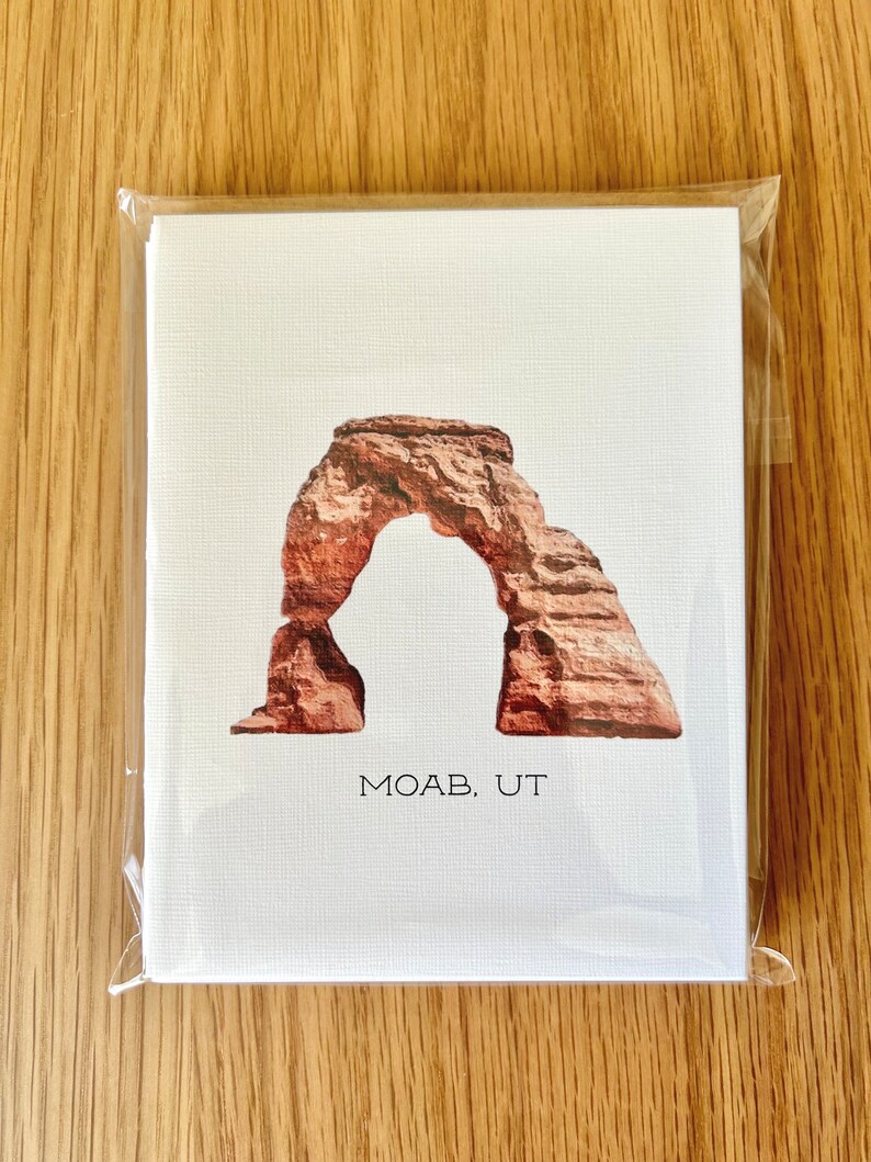 Set of 8 Delicate Arch, Moab Utah Blank Notecards (stationary), With ...