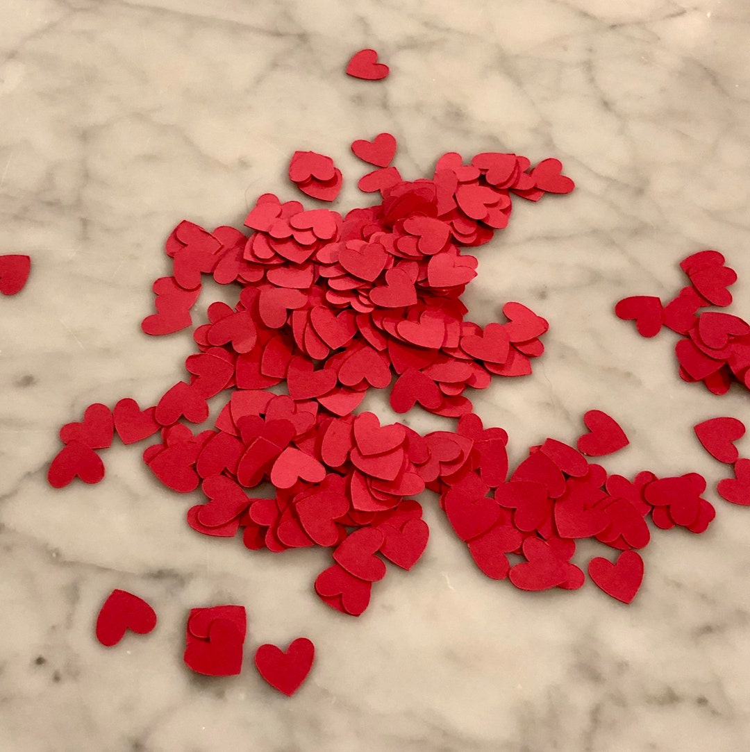 Red Heart Confetti - Valentine's Day Confetti - Add Gold for a Fancy ...