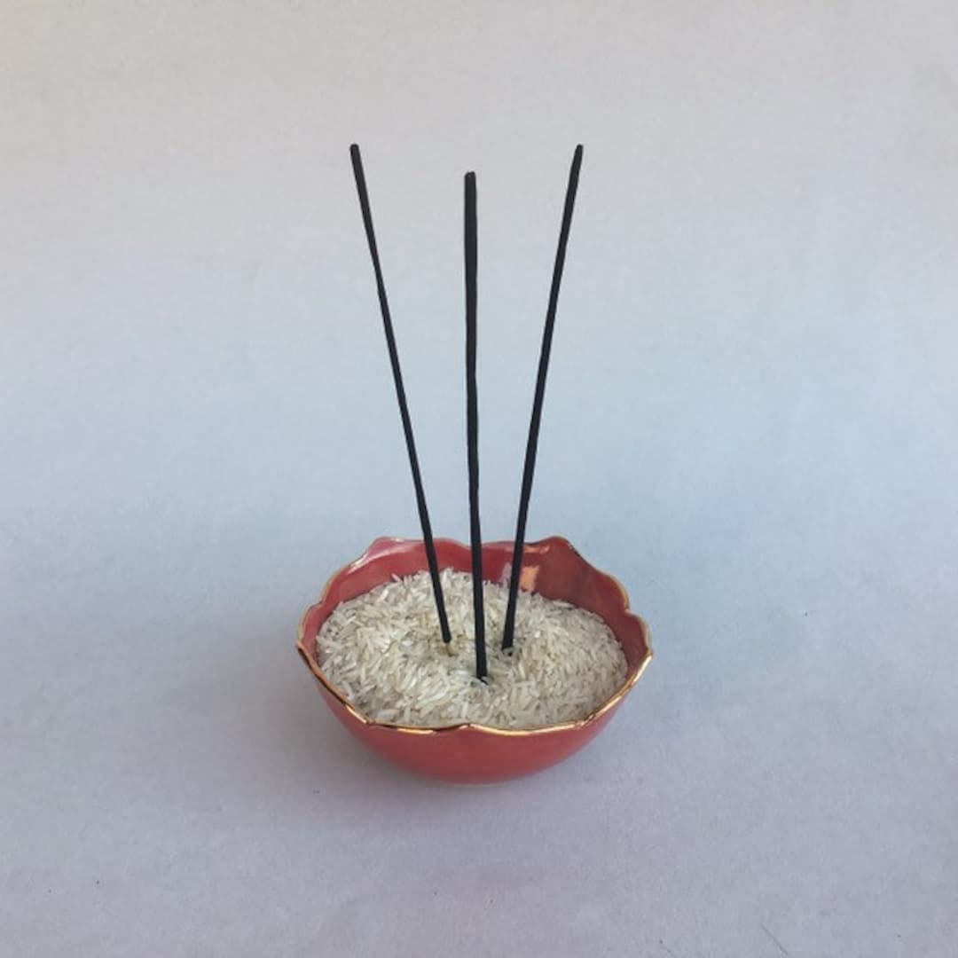 Incense Bowl With Gold Handmade Ceramic Incense Holder - Etsy