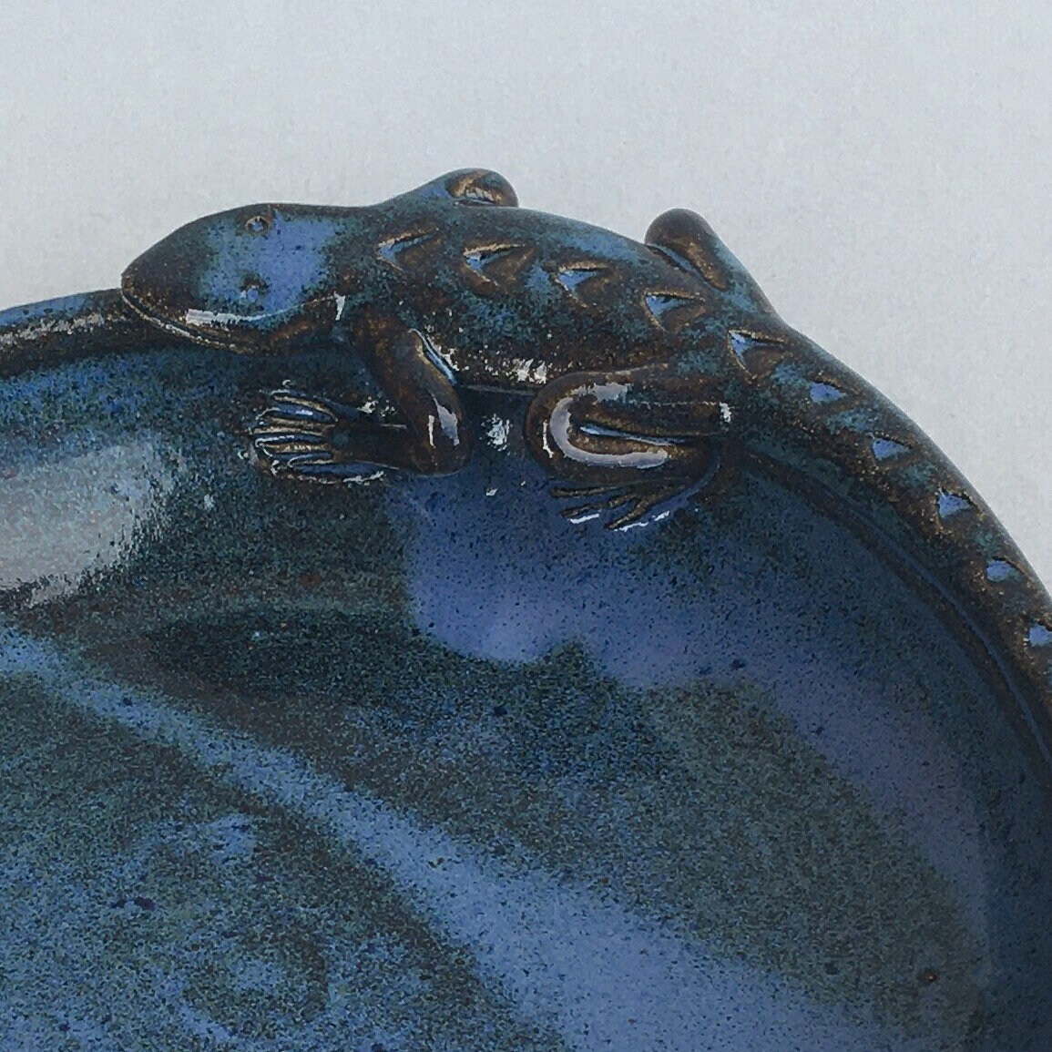 Blue Ceramic Lizard Plate Whimsical Pottery Bowl Desert - Etsy