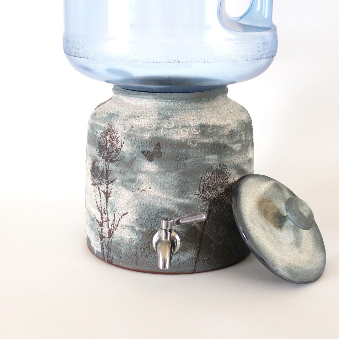 Ceramic Water Dispenser Crock for 3 Gallon Water Bottle, Handmade ...