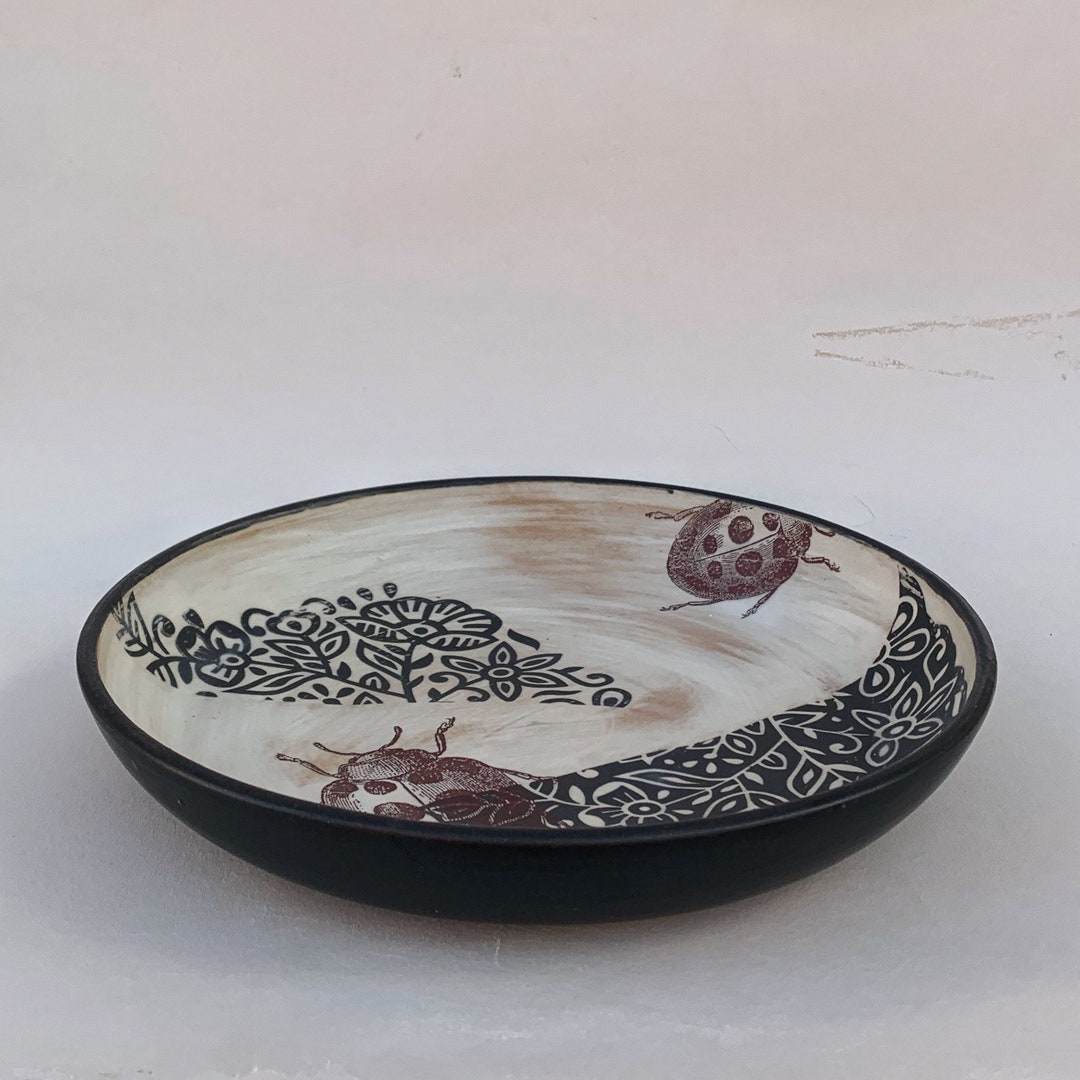 Dinner Plate, Handmade, Large, Spaghetti Plate, Serving Plate, Black ...