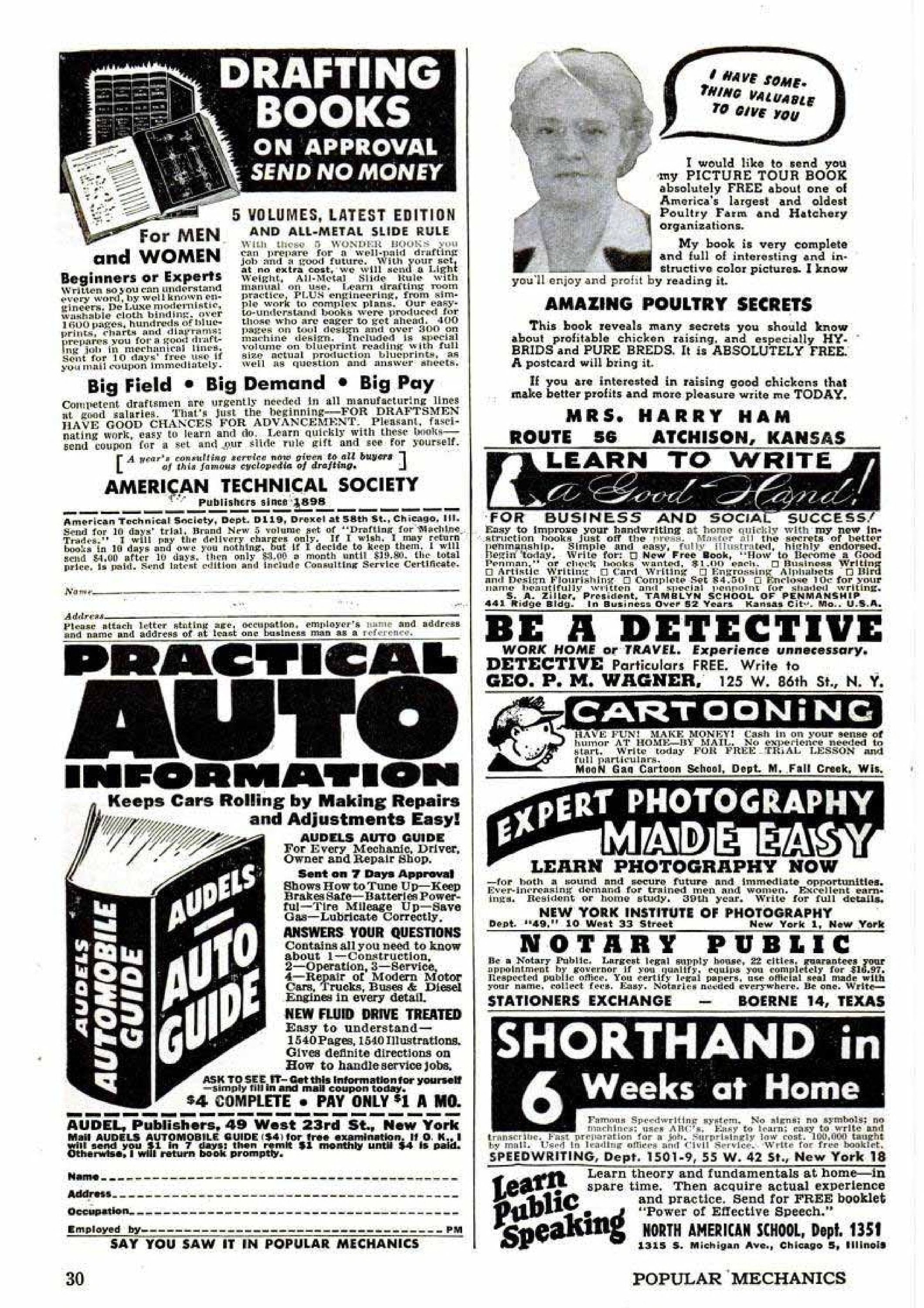 8 Vintage 1949 Ads From Popular Mechanics Magazine Instant Download 8 ...