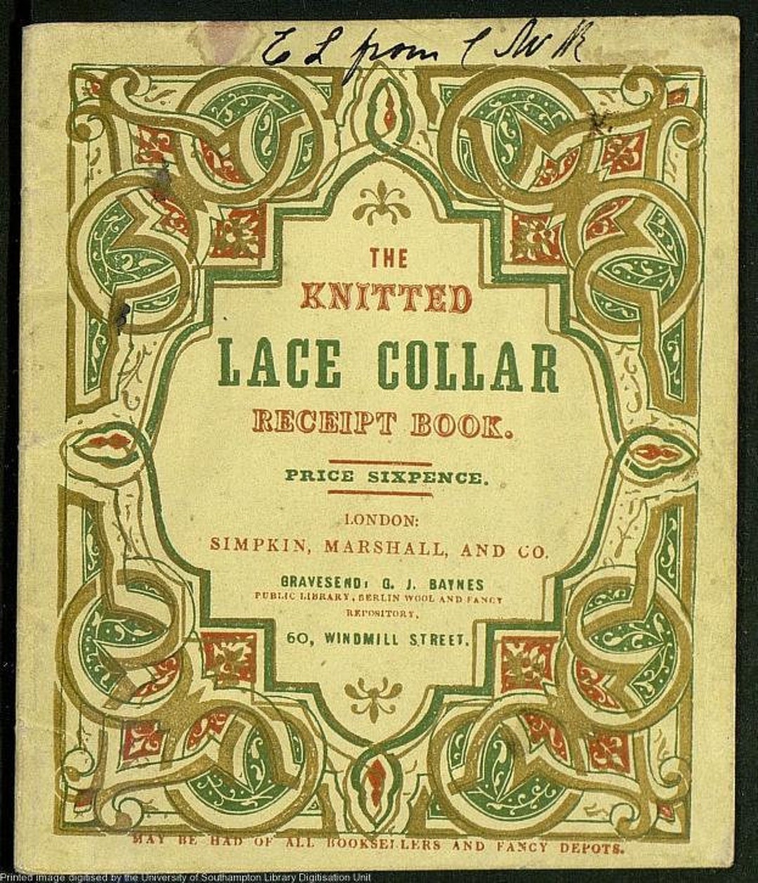 The Knitted Lace Collar Receipt Bookantique Lace Collar Instruction ...