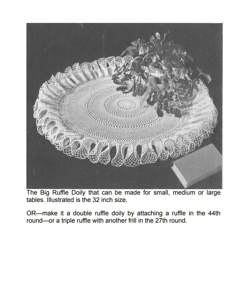 Ruffled Doilies Vintage Thread Crochet Pattern Booklet PDF Instant ...