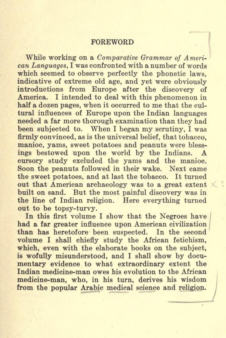 1920 - 1922 Africa and the Discovery of America Vol. 1 by Leo Weiner ...