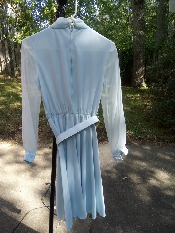 Vintage Bobby's Girl Sheer Powder Blue Day Dress Offi… - Gem
