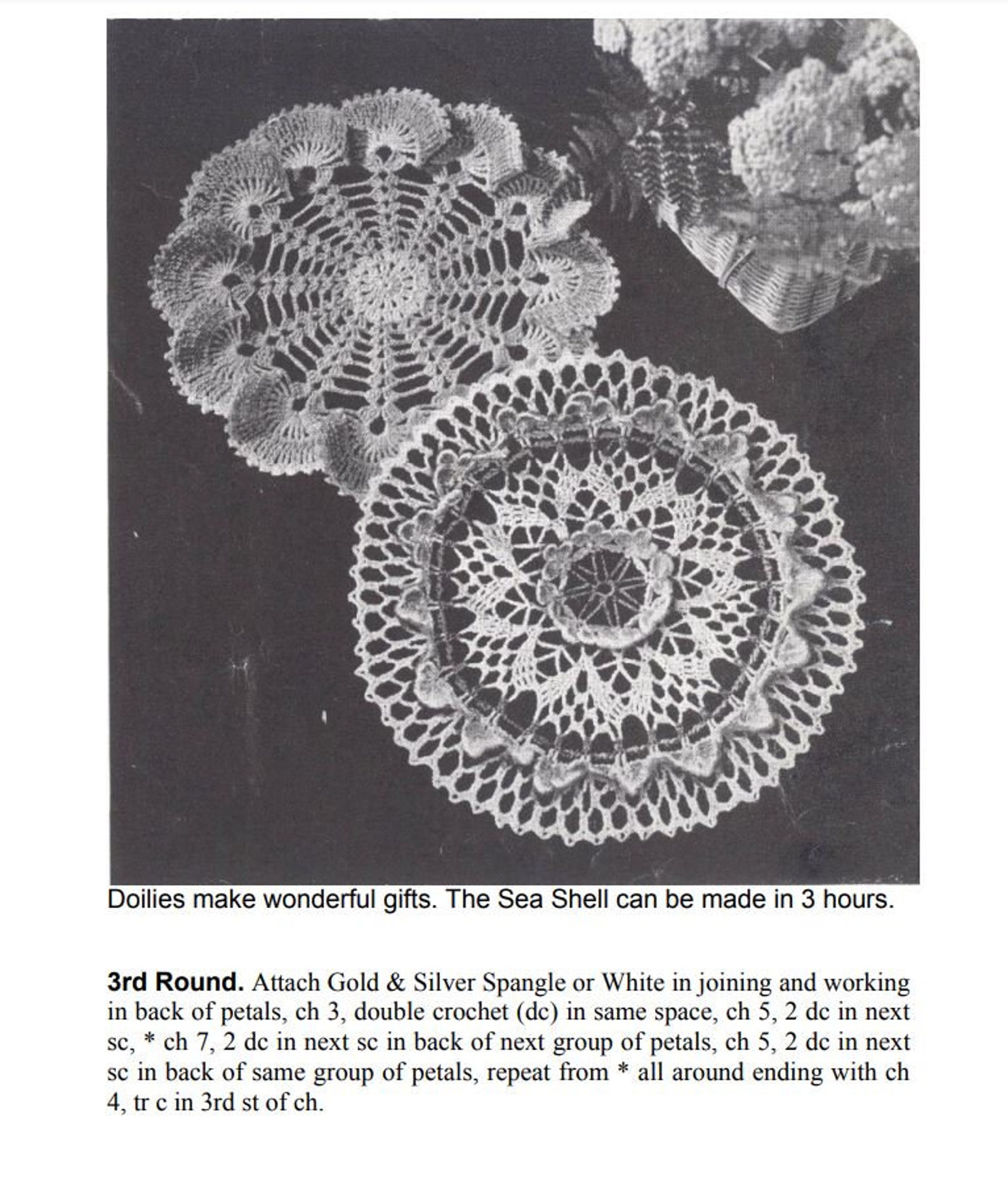 Ruffled Doilies Vintage Thread Crochet Pattern Booklet PDF Instant ...