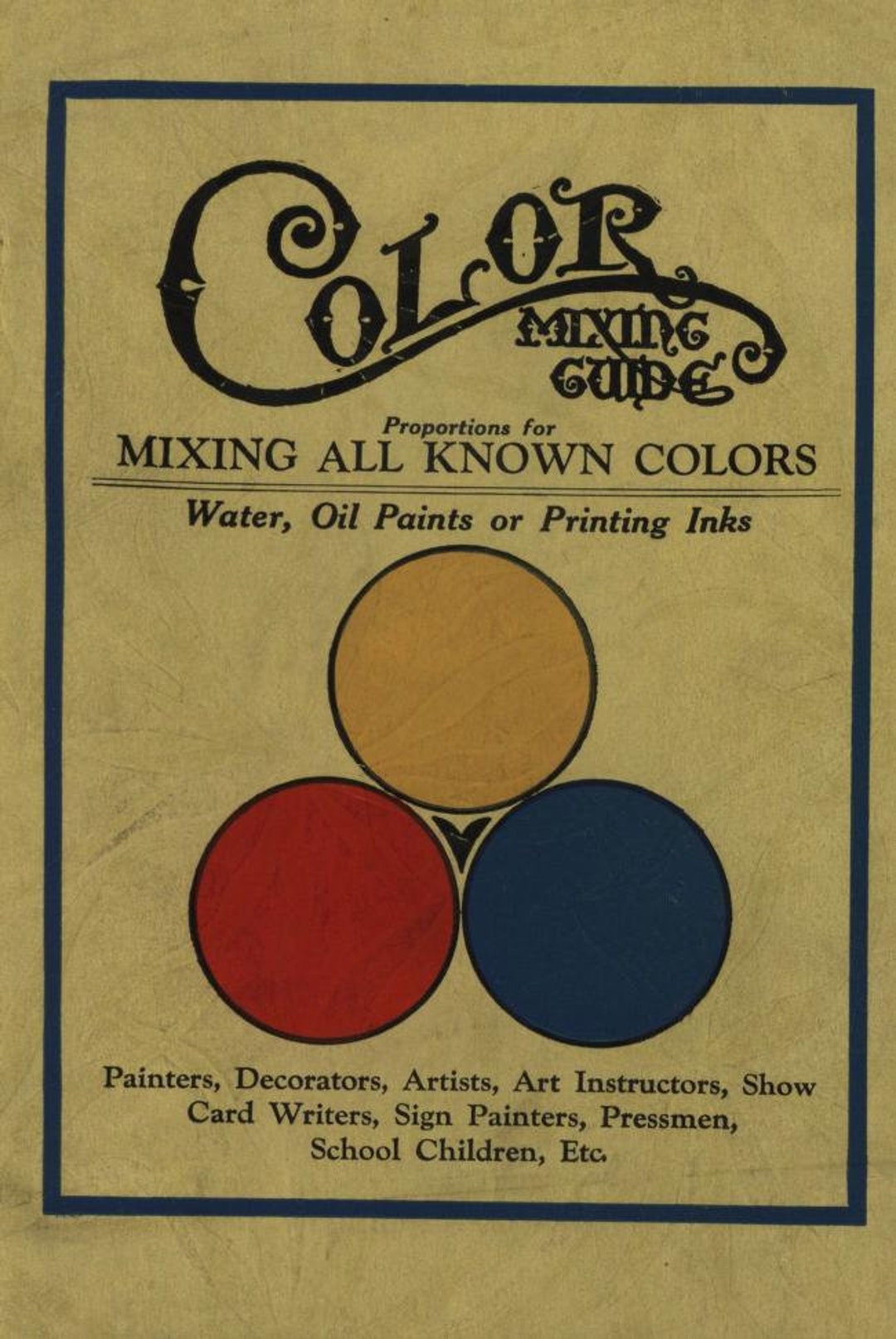 1923 Vintage Color Mixing Guide Mixing All Known Colors Instant ...