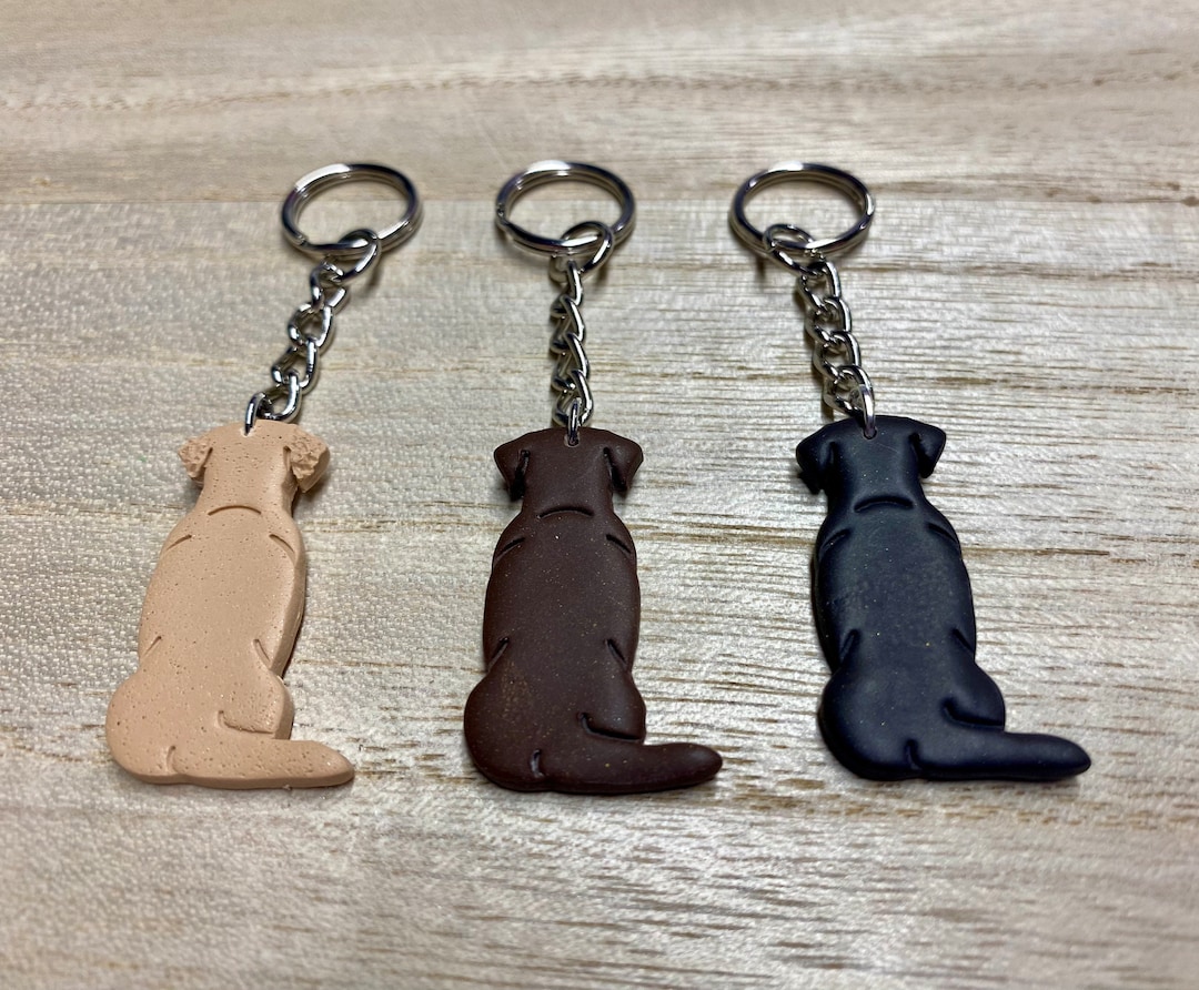 Labrador Polymer Clay Keychain - Etsy