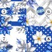 Christmas Digital Papers/blue/navy/silver/klein/patterns/noche Buena ...
